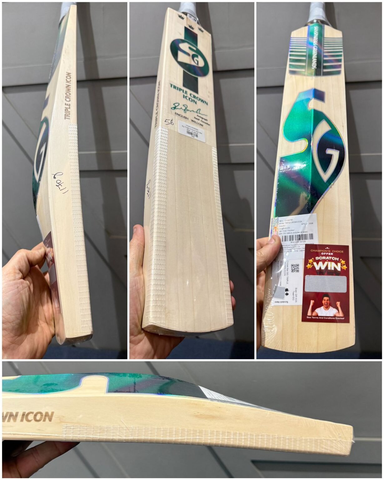 SG Triple Crown Icon Bat – Crown Cricketer