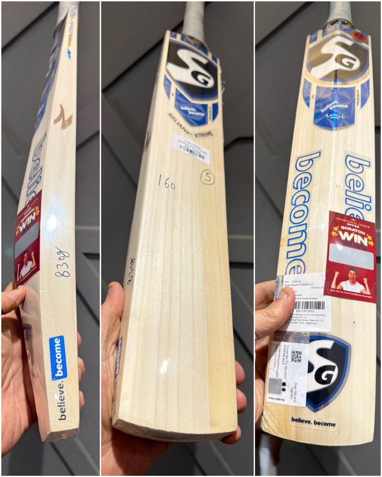 Sg Reliant Xtreme Size 5 Bat – Crown Cricketer